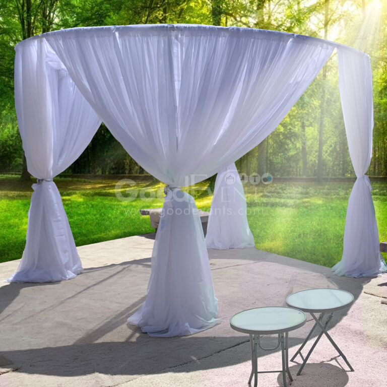 White Sheer Drape Canopy - 12' Diameter