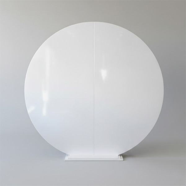 White Round Panel Wall